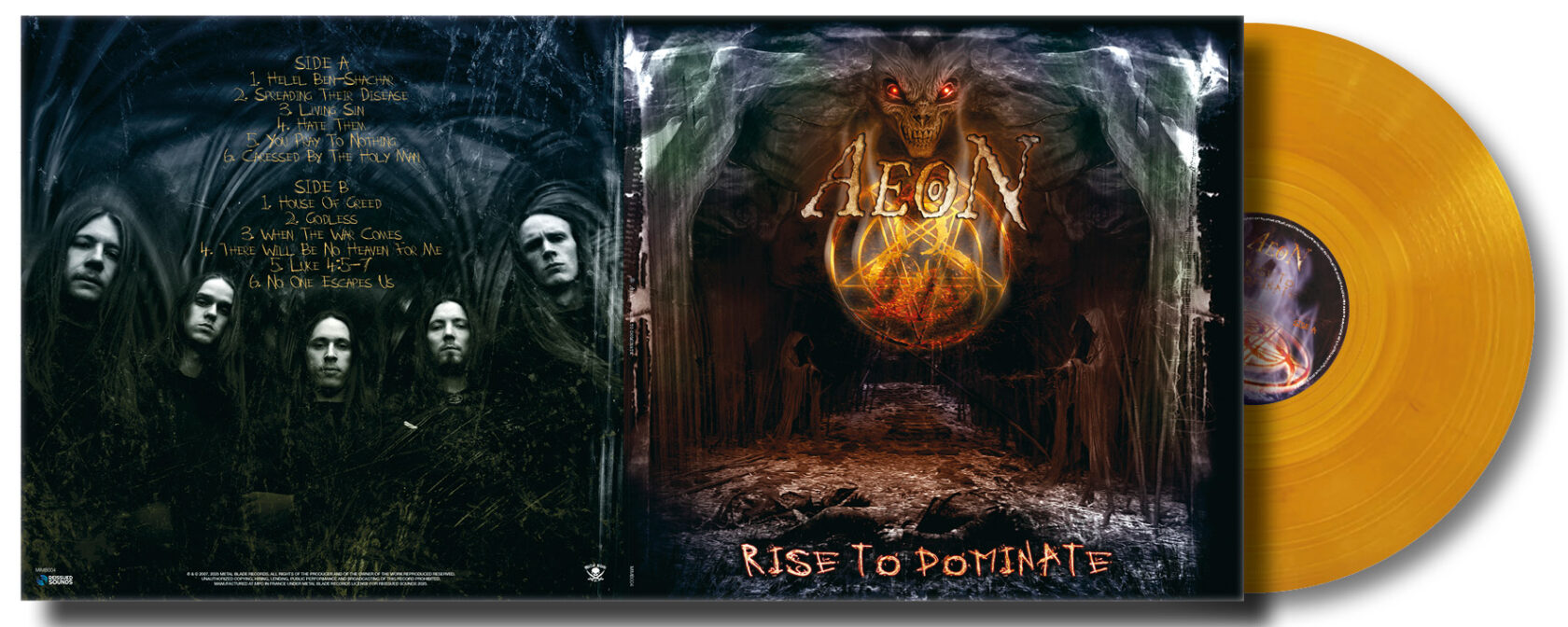 AEON - RISE TO DOMINATE (ORANGE CRYSTAL VINYL) - Reissued Sounds